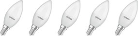 Osram LED žárovka »Led Base Retro«, 5 kusů (Clb40, E14, 470lm, matná)