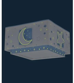 Dalber 63236T - Dětské stropní svítidlo MOONLIGHT 2xE27/60W/230V modrá