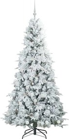 Umělý Skládací Vánoční Strom s stojanem Bílá 180 cm PE a PVC 3397487