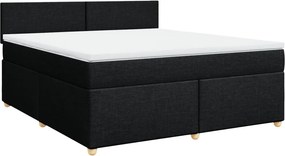 Box spring postel s matrací černá 180x200 cm textil 3289054