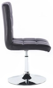 LuxuryForm Židle TOLEDO na stříbrné kulaté podstavě - černá