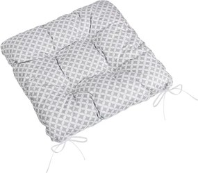 Bellatex Sedák Adéla prošívaný 40x40 cm Kosočtverec Šedá,Bílá