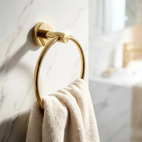 Koupelnový věšák REA RIVO RING 81307, zlatá lesk