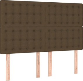 Box spring postel s matrací tmavě hnědá 140x190 cm textil 3136912