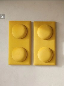 Sinsay - Čalouněné nástěnné panely ve tvaru bloku 2 pack - žlutá