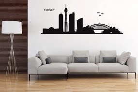 Lepy.cz Samolepka na zeď Sydney Velikost (šířka x výška): 55x20cm, Barevná varianta: Tmavě šedivá