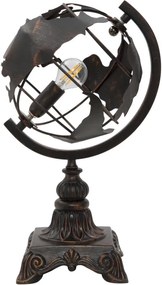 Stolní lampa Mauro Ferretti Globe, 24x20x40 cm, černá/měděná