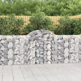 Klenuté gabionové koše 4 ks 200x30x100/120cm pozinkované železo 3146112