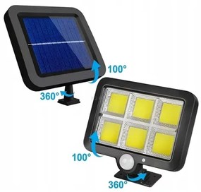 Solární LED lampa 120 COB