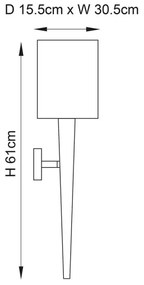 Endon 56706 - Nástěnné svítidlo MORETO 1xE14/7W/230V lesklý chrom/šedá
