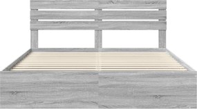 Rám postele Šedá Sonoma 180 x 200 cm Masivní borové dřevo 3411388