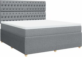 Box spring postel s matrací světle šedá 180 x 200 cm textil 3294442