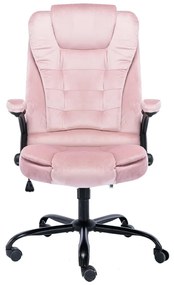 Kancelářská židle růžová samet,  20571