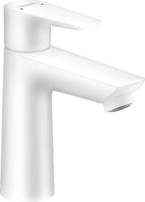 Hansgrohe Talis E, umyvadlová baterie 110 s odtokovou soupravou s táhlem, bílá matná, 71710700