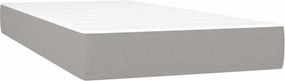 Box spring postel s matrací a LED světle šedá 120x190 cm textil 3270116