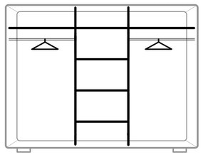 Šatní skříň Modestus S3D. 779539