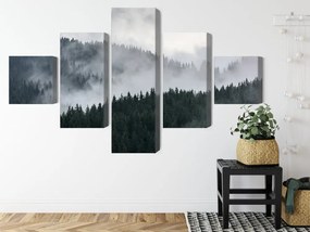 Vícedílný obraz Zamlžená 3D Lesní Krajina Nedostatek Nedostatek Plátno Canvas 250x150