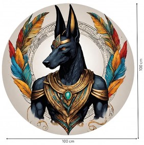 PIPPER. Kruhová samolepka na zeď "Anubis" Velikost: 100cm