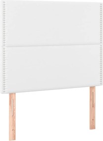 Box spring postel s matrací a LED bílá 120x200 cm umělá kůže 3135874