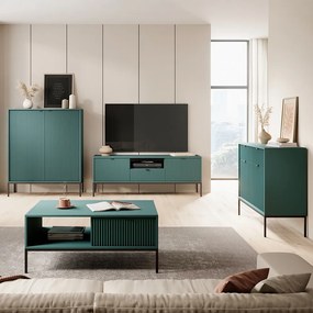 Toaletka NOVA zc T104 | se zásuvkami | 104 cm | zelená/černá