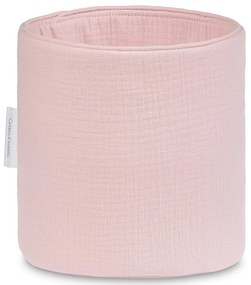 Cotton &amp; Sweets Mušelínový úložný košík světle růžová