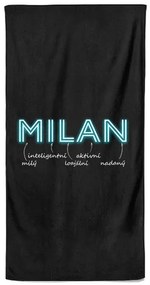 Osuška Mužská jména – NEON (Jméno: Milan, Velikost osušky: 70x140cm)