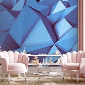 Fototapeta Abstraktní iluze geometrie 3D - kompozice v modré barvě