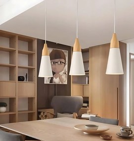 Toolight, Stropní svítidlo SCANDI B, bílá - hnědá, OSW-00151