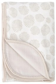 Béžová bavlněná dětská deka 120x120 cm Seashell – Mijolnir