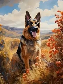 NORIMPEX Malování podle čísel Ovčák v horách / 40x50 cm
