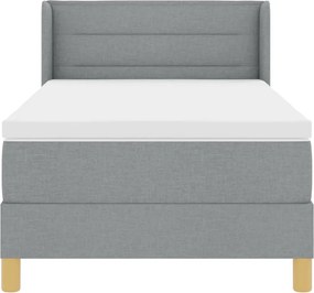 Postel s boxspringem s matrací Světle šedá 200 x 80 cm textil 3341195