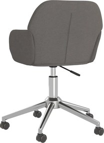 vidaXL Otočné jídelní židle 2 ks textil [3103087] Barva: Tmavě šedá