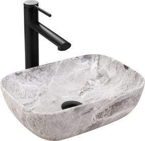 Rea Belinda, umyvadlo na desku 360x250x115 mm, imitace kamene matná, REA-U3321