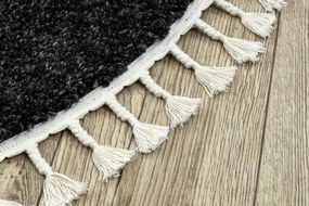 Dywany Łuszczów, Kusový koberec Berber 9000 grey kruh, 120x120 (průměr) kruh, šedá, obývací pokoj