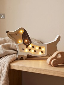 Sinsay - Dětská LED noční lampička ve tvaru jezevčíka - béžová