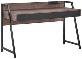 Psací stůl se 2 zásuvkami 120 x 50 cm tmavé dřevo HARWICH Beliani