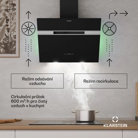 Klarstein Alina digestoř | 60 cm | Smart | 600 m³/h | Tichá | EEK A