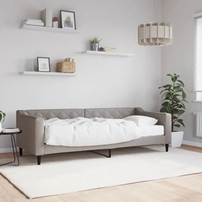 Válenda s matrací taupe 80 x 200 cm textil 3197406