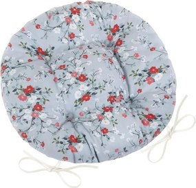 Bellatex Sedák DITA kulatý prošívaný Šedá 40 cm, (průměr)
