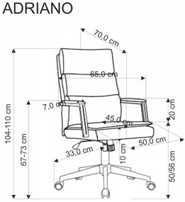 Kancelářské křeslo ADRIANO — látka, olivová