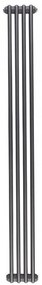 Instalprojekt Koupelnový radiátor TUBUS 2 černá barva Barva radiátoru - Černá, Rozměr radiátoru - 485 × 1800 mm, výkon 1324 W, Typ připojení - Středové 50 mm RADTUB21801031S