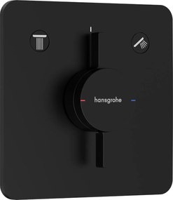 Hansgrohe DuoTurn Q, baterie pod omítku pro 2 spotřebiče, černá matná, HAN-75414670