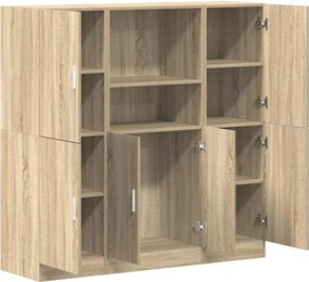 Sada 3 kusů kuchyňských skříněk dub sonoma kompozitní dřevo 3324153