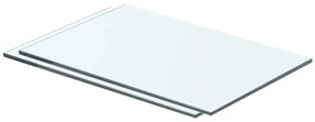 Policové desky 2 ks sklo čiré 40 x 20 cm 3051554