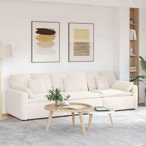 Modulární pohovka s polštáři krémová 3321115