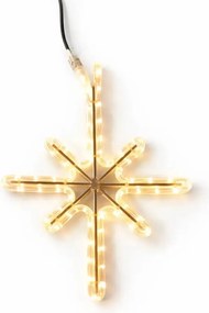 Easy Fix 2D LED světelná hvězda Polaris I., 34 × 42 cm, teple bílá, závěsná, hliník
