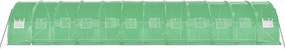 Skleník s ocelovým rámem zelený 36 m² 12 x 3 x 2 m 3188043