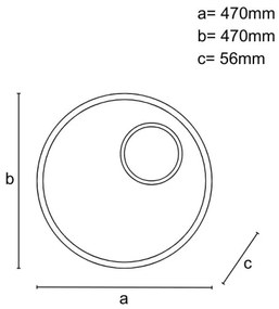LED Stmívatelné stropní svítidlo LED/65W/230V 3000-6500K hnědá +dálkové ovládání