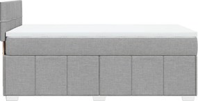 Box spring postel s matrací světle šedá 80 x 200 cm textil 3289195