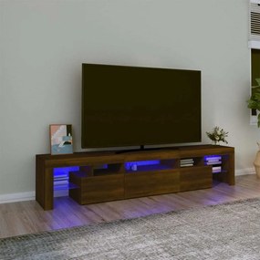 vidaXL TV skříňka s LED osvětlením 200x36,5x40 cm [3152810] Barva: Bílá